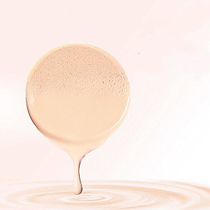 KOOBA 2pcs Round Makeup Sponges with 1 Travel Case, Beauty Face Primer Compact Powder Puff, Blender Sponge Replacement for Cosmetic Flawless Foundation, Sensitive and All Skin Types