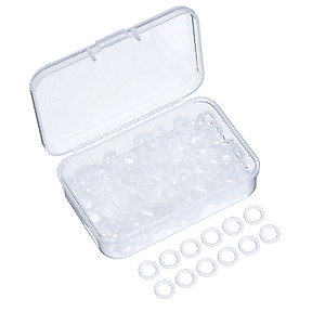 Sumind 200 Pieces O Ring Keyboard Clear Rubber O Rings Keyboard Dampeners with Plastic Storage Box for MX Switch and Mechanical Keys