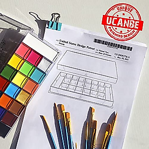 UCANBE Face Body Paint Set-Athena Painting Palette,10 Professional Artist Brush,Large Deep Pan Ideal for Halloween Cosplay Party SFX Arty Stage Makeup