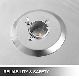 24″x20″ Built in Gas Cooktop 4 Burners Stainless Steel Stove with NG/LPG Conversion Kit Thermocouple Protection and Easy to Clean (20Wx24L)