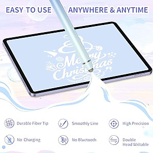 Stylus Pens for Touch Screens(3 Pcs), High Sensitivity Fiber Tips Capacitive Stylus for iPad iPhone Tablets Samsung Galaxy All Universal Touch Screen Devices (Gradient Blue)