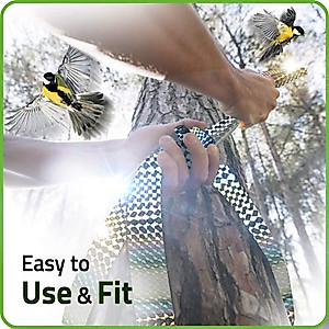 De-Bird: Scare Tape - Reflective Tape Outdoor to Keep Away Woodpecker, Pigeon, Grackles, and More. Stops Damage, Roosting, and Mess (350ft Roll)