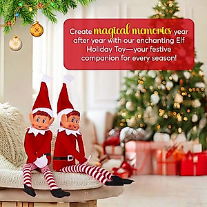 Christmas Elf Behaving Badly Plush Toy | Novelty Long Bendy Naughty Boy Christmas Elves Doll | 12 Inches