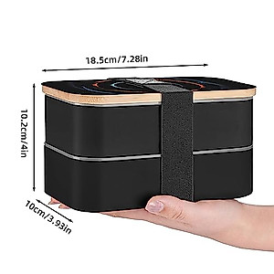 Mysterious Cosmic Black Holes Adult Lunch Box, Bento Box, With Cutlery Set Of 3, 2 Compartments, Rectangular, Lunch Box For Adults