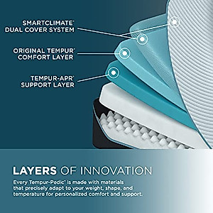 Tempur-Pedic ProAdapt 12" Pressure-Relieving Memory Foam Mattress with Cooling Cover, Medium Memory Foam Mattress for Pressure Relief, King
