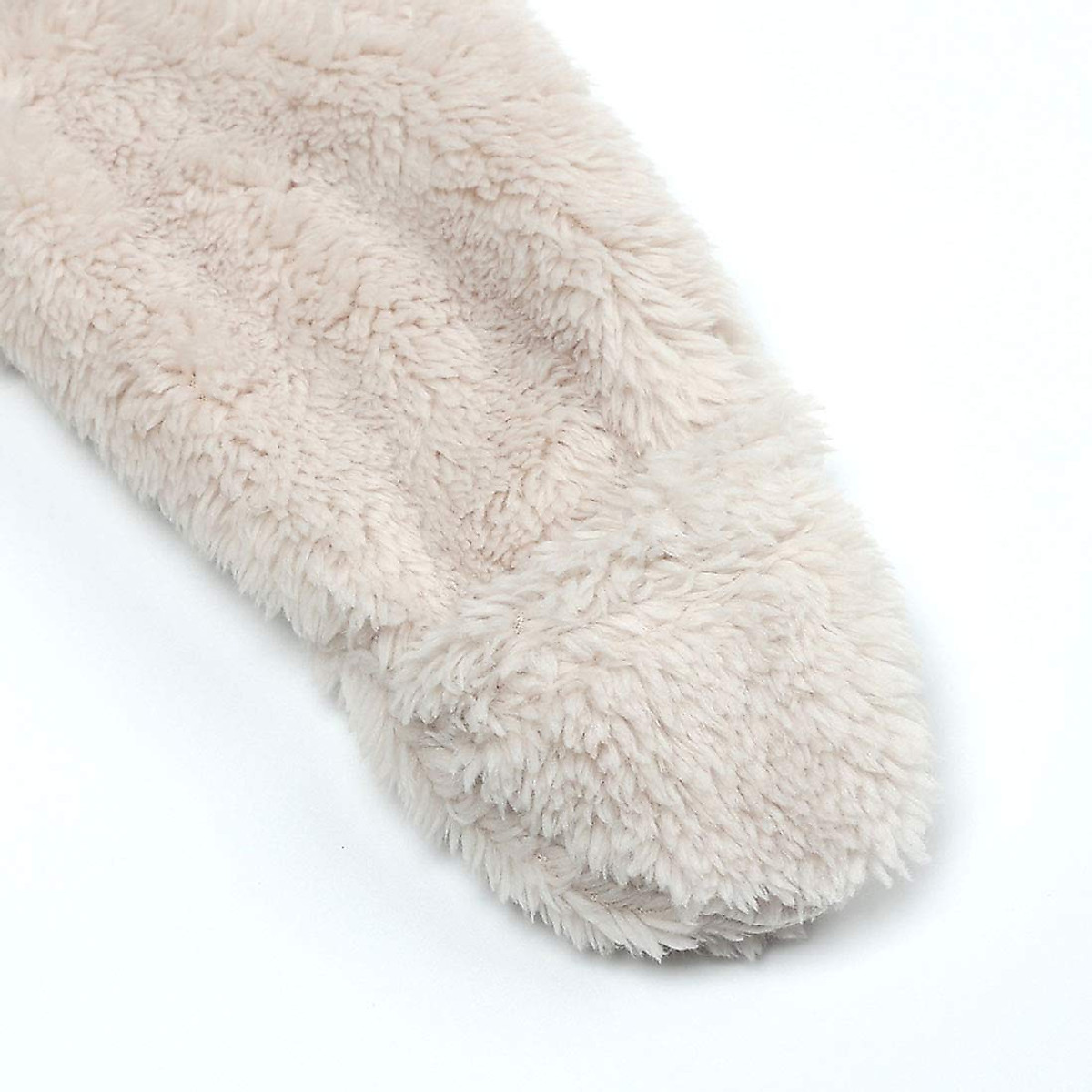 Baby Boys Girls One Piece Romper Cute Cartoon Bear Pattern Snowsuit Warm Winter Fleece Hooded Jumpsuit for 0-3 Month Baby Beige