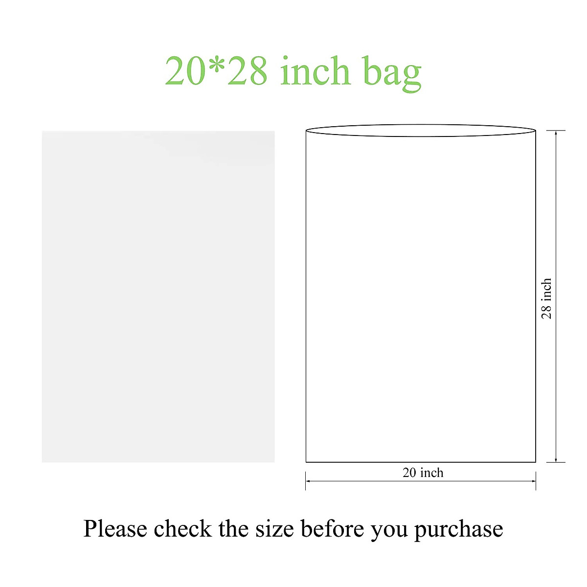 Holvyt Clear Gift Basket Bags, 20 Pack 20" x 28" Large Cellophane Wrap Plastic Package for Baskets and Gifts