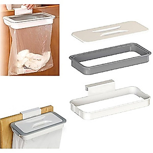 Acamifashion Kitchen Cabinet Door Basket Hanging Trash Can Waste Bin Garbage Rack Tool