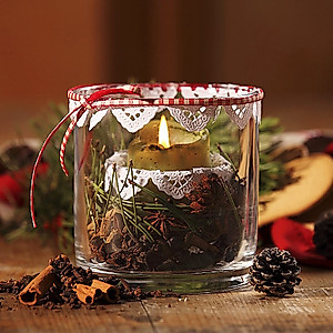 6 Pack Clear Glass Cylinder Vases, Table Flowers Vase Candle Holder for Home,Garden, Wedding Centerpiece Decorations and Formal Dinners (Width 4", Height 4")