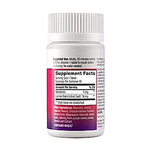 OLLY Extra Strength Sleep Fast Dissolve Tablets, 5mg Melatonin, Vegan, Strawberry - 30ct