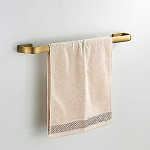 Flybath Towel Rail Bar Single Layer Brass Antique Holder Wall Mounted 57 cm / 22.44 inches, Brushed Bronze