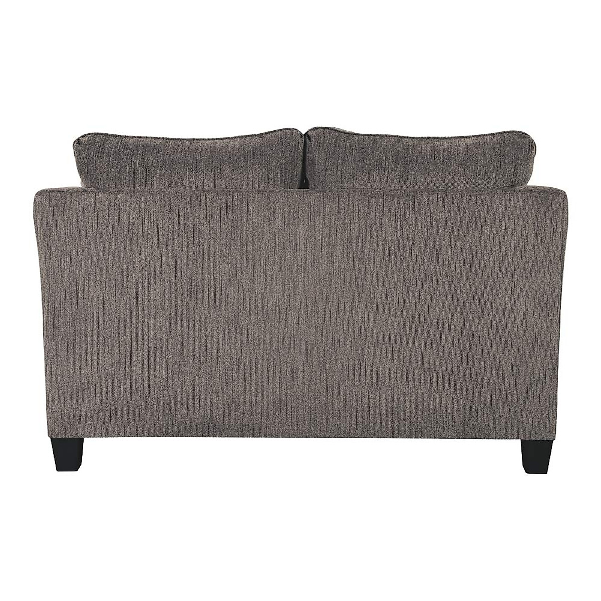 Signature Design by Ashley Nemoli Contemporary Chenille Loveseat with 2 Accent Pillows, Gray