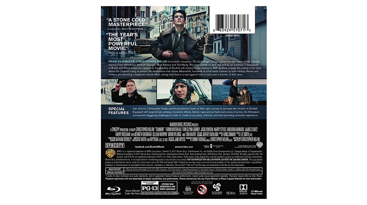 Dunkirk Blu-ray - Experience the Epic World War II Film