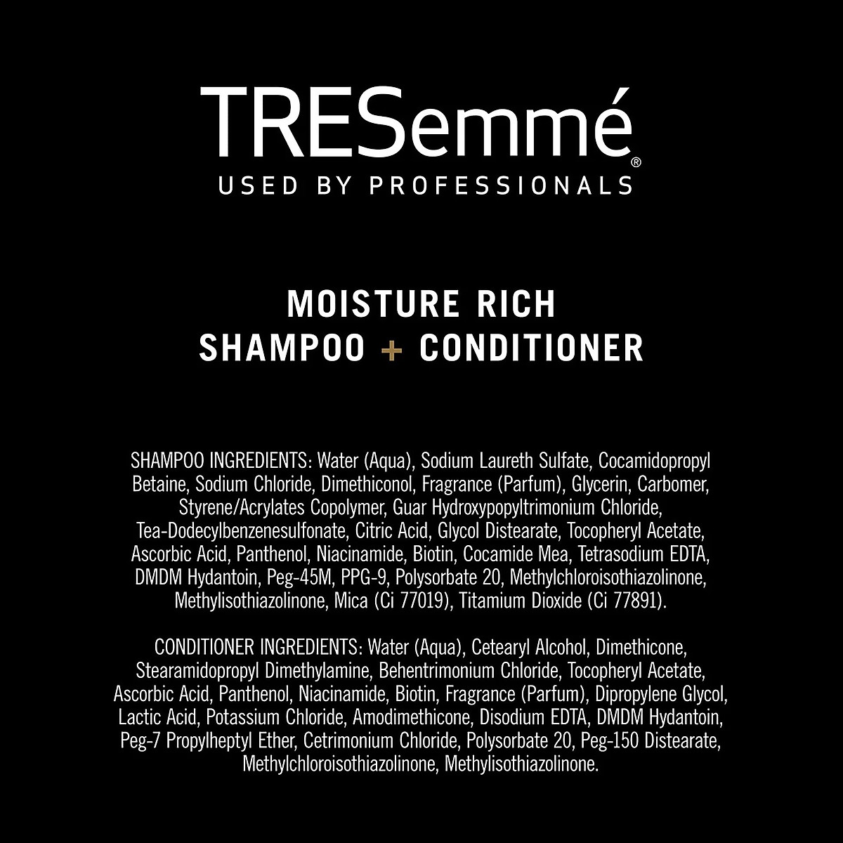 TRESemme Moisture Rich Shampoo & Conditioner Value Pack - 2/40oz