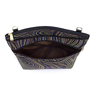 Danny K. Women's Tapestry Bag Crossbody Handbag, Maggie Purse Handmade in the USA (Vincent/Purple)