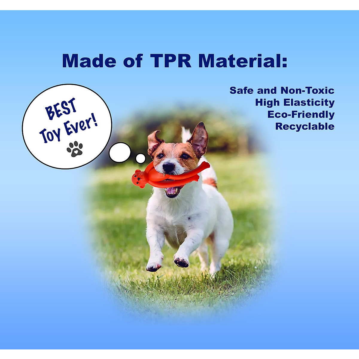 SHAGGYTAILVILLAGE Puppy Chew Toys 2-Pack for Small/Medium Dogs, Puppy Teething Toys, Rubber Monkey Dog Toys for Teething and Fetch