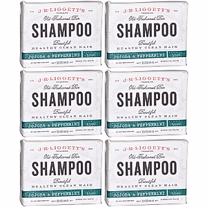 J.R. Liggett's Jojoba and Peppermint Shampoo Bar 3.5 Ounces (Pack of 6)