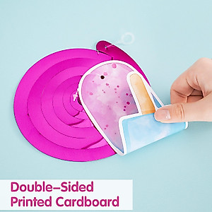 WERNNSAI 18PCS Ice Cream Hanging Swirls Party Decorations Summer Ice Cream Party Ceiling Streamers Decor Sweet Ice Cream Party Swirls Supplies for Girls Birthday Baby Shower