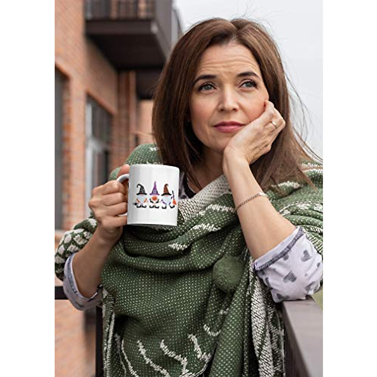 Halloween Gnomes Coffee Mug Cute Seasonal Jack O'lantern Funny Motivation Inspiration 11-ounce White Ceramic Cup CMP00098