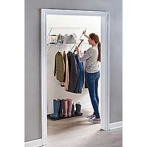 Rubbermaid Linen Closet Shelf Kit, 3-Feet, White, Wire Shelving System for Laundry Rooms, Linen Closets or Basements (Pack of 2)