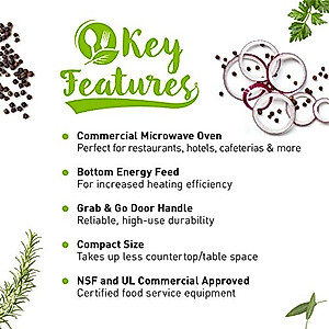 Panasonic Countertop Commercial Microwave Oven with 10 Programmable Memory and Touch Screen Control, 1000W of Cooking Power - NE-1054F - 0.8 Cu. Ft (Stainless Steel) & Nordic Ware Deluxe Plate Cover