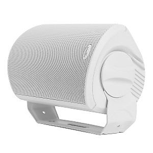 Polk Audio Atrium 4 Outdoor Speakers with Powerful Bass (Pair, White), All-Weather Durability, Broad Sound Coverage, Speed-Lock Mounting System