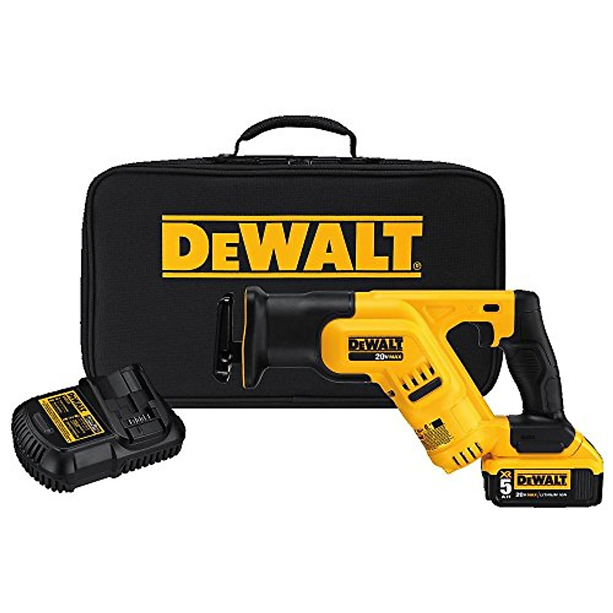 DEWALT 20V MAX* Cordless Reciprocating Saw Kit, 5 Amp-Hour Battery (DCS387P1)