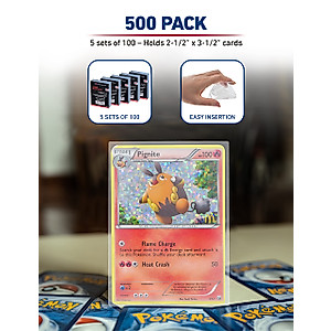 Professional Grade Penny Sleeves, Baseball, Basketball, Football, Pokémon, YUGIOH, MTG Card Holders and Protector Soft Sleeves 500 Count