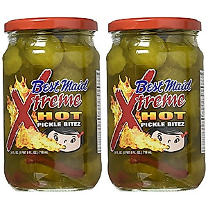 Best Maid Xtreme Hot Pickle Bitez 24oz Jar (Pack of 2)