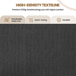 Yaheetech Zero Gravity Recliners Outdoor Adjustable Folding Reclining Lounge Chairs w/Pillows, Cup Holder Trays and Carry Strap for Patio Backyard Beach Black Set of 2