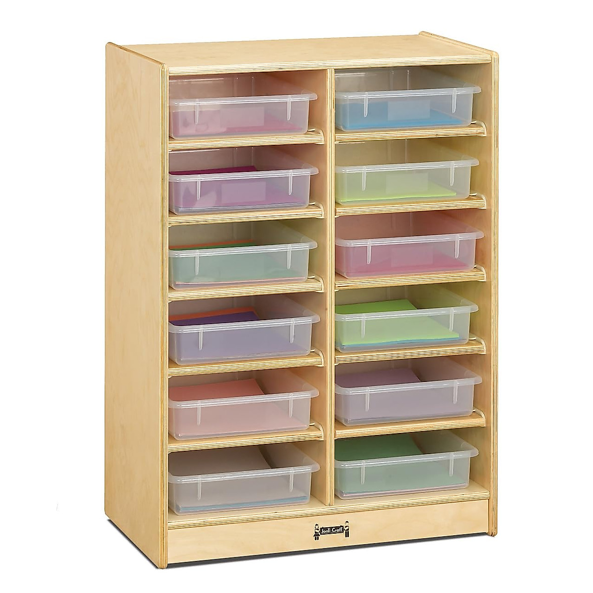 Jonti-Craft 06130JC 12 Bins Mobile Storage with Clear Bins
