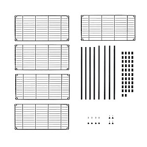 5 Tier Wire Shelving Unit Storage Rack, Metal Heavy Duty Utility Organizers, Organization Units for Products Plant Pantry, Garage, Laundry Racks Durable Shelf Stand,14"W x 30"L x 60"H, Black
