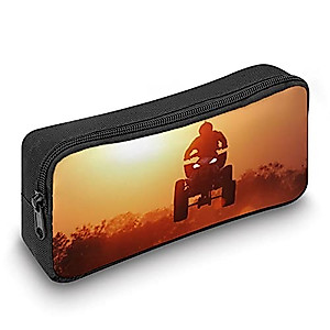 Silhouette ATV Jump Pencil Case Pencil Pouch Coin Pouch Cosmetic Bag Office Stationery Organizer