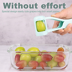 Homnoble Grape Cutter For Toddlers, Grape Slicer for Baby Stainless Steel Blade Grape Cherry Tomato Strawberry Cutter Tools Into 4 Pieces for Vegetable Fruit Salad Cake Decoration