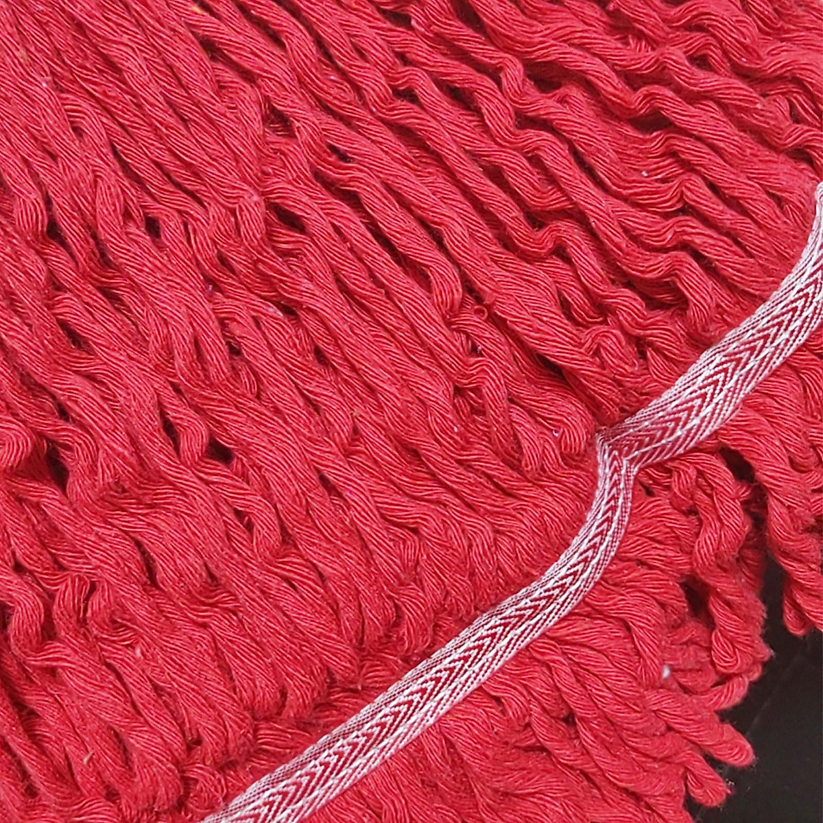 Heavy Duty Wet Industrial Cleaning Mop Head – Mop Head Replacement Perfect Cotton Washable Mop Head Replacement for Commercial & Home Cleaning（RED）