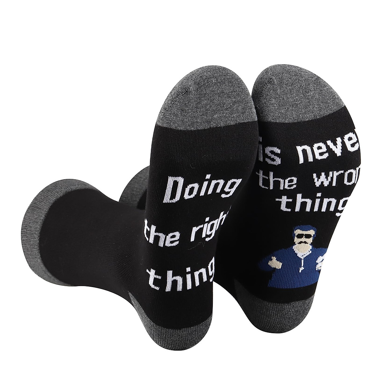 PXTIDY 2 Pairs Ted Coach Sock Tv Show Lover Gift Soccer Fan Motivational Quote Tv Show Lasso Socks (never the wrong S)