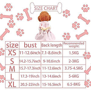 Toysructin Pet Dress for Dogs Cats Girl, Rabbit Dog Princess Dresses Cute Sweet Pets Clothes with Bunny Ears and Bow, Breathable Dog Cat Skirt Soft Puppy Skirts Apparel for Small Medium Large Pets