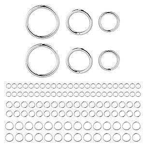 Sterling Silver Jump Rings for Jewelry Making 4mm 5mm 6mm 925 Sterling Silver Open Jump Rings for DIY（60 PCS）