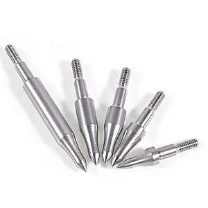 SHARROW 12 pcs Archery Field Points 75/100/125/150/200/250/300 Grain Broadheads Target Practice Field Tips Hunting Arrow Tip Screw-in Arrowhead for Recurve Compound Bow Crossbow (75grain)