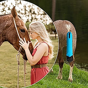 PLORBACH 2PC Horse Tail Bag with Fringe & Snap, Waterproof Braid, Easy to Wear and Wrap, Suitable for Western and Aztec