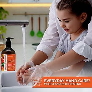 Natural Solution Hand Wash - Moisturizing Blood Orange & Himalayan Pink Salt Liquid Soap - 14 oz (Pack of 3) | Hydrating & Gentle Formula | Ideal for Daily Use
