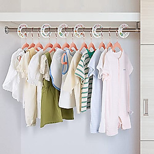 IEOKE Baby Velvet Hangers,50 Pack Children Clothes Hangers Ultra Thin Non Slip Clothes Racks with 6 Pcs Kids Clothing Dividers