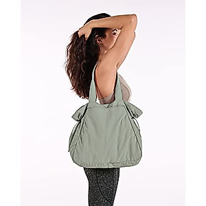 ODODOS 18L Side-Cinch Shopper Bags Lightweight Shoulder Bag Tote Handbag for Shopping Workout Beach Travel, Grey