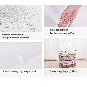 Revolutionary Plastic Space Saver Vacuum Storage Bag for Clothes,No Need Pump Vacuum Seal Bags for Clothing,Reusable Compression Vaccummpacking Bags for Storage,Medium,4PCS, 31.5”×23.6”