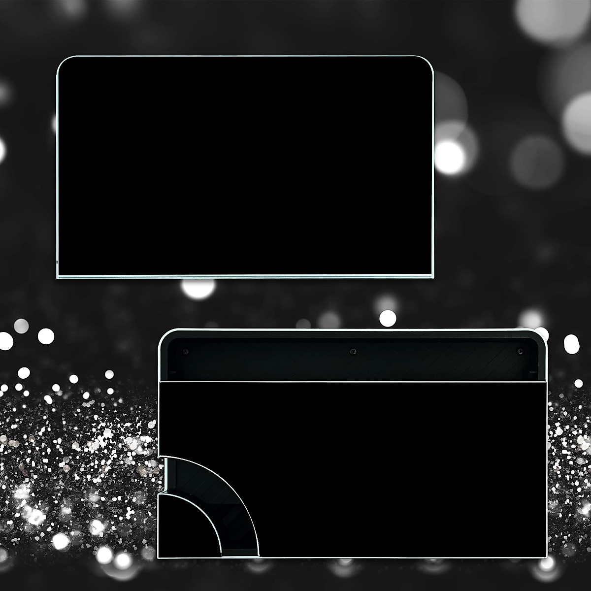 BelugaDesign Solid Color Switch Skin | Cute Pastel Sticker Wrap Vinyl Decal | Compatible for Nintendo Switch (Switch OLED, Black)