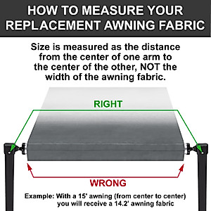 RecPro RV Awning Fabric Replacement | Width Options from 8 to 22 Feet | Variety of Color Options | 8' (96") Length RV Awning Replacement | Premium Vinyl (18' - Actual Width 17' 1", Tan/Camel Fade)