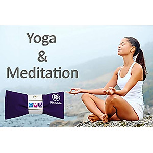 Happy Wraps Namaste Lavender Yoga Eye Pillows - Hot Cold Aromatherapy for Stress, Meditation, Spa, Relaxation Gifts - Set of 4 - Purple Cotton