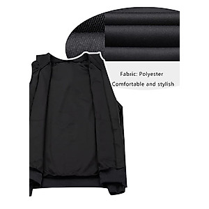 PASOK Men's Casual Tracksuit Set Long Sleeve Full-Zip Running Jogging Athletic Sweat Suits (L, Style 2 Black)