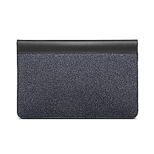 Lenovo Yoga Laptop Sleeve for 14-Inch Computer, Leather and Wool Felt, Magnetic Closure, Accessory Pocket, GX40X02932, Black