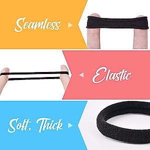Hair Ties for Girls, IKOCO 50Pcs Seamless Hair Ties for Thick Hair, Hair Ties No Damage Ponytail Holders for Women Girls